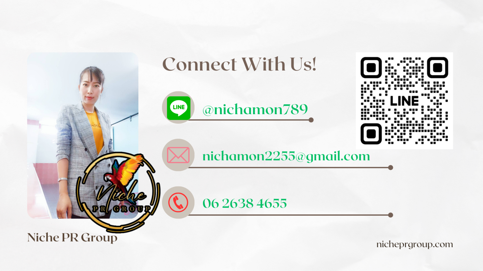 ติดต่อ Nich - Nich PR